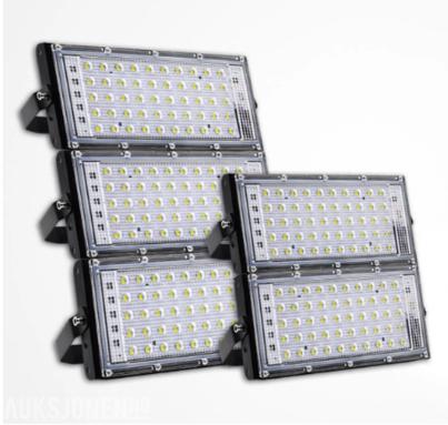 10 stk 50W LED hage / gatelys, vanntett