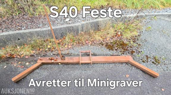 Avretter med S40 feste og feste til laser