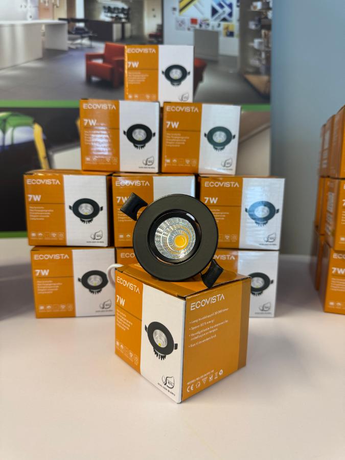 2025 60 stykk 7w Ecovista Dimbare Moderne Led Spotter. BLACK EDITION ...